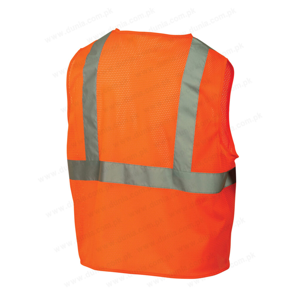 Safety Vest Orange Hi Vis Reflective Tape - DUNIA Group